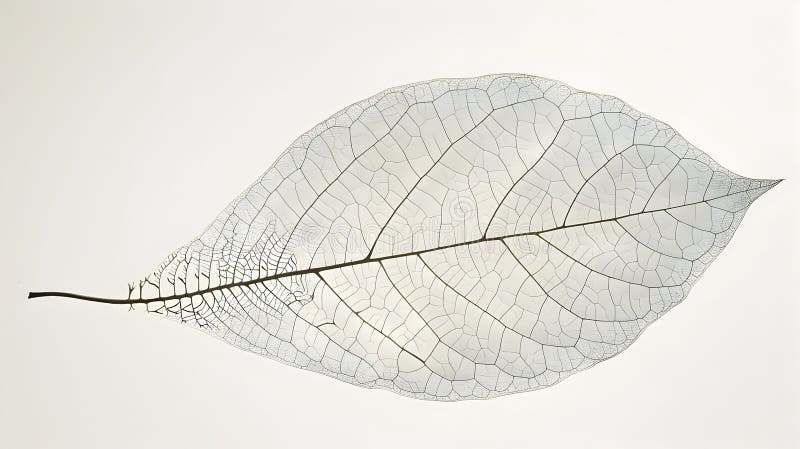 Minimalist Leaf Skeleton Delicate Natural Patterns and Structures Stock ...
