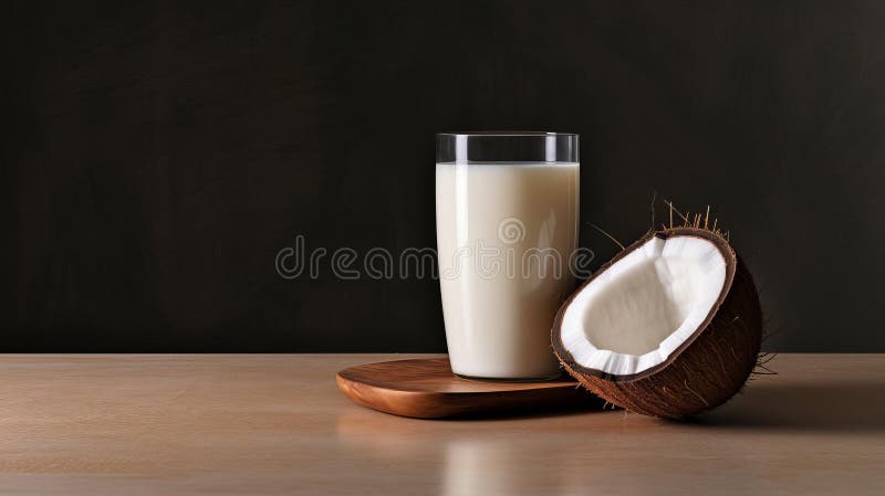 Minimalist Photography of Coconut Milk on Table Setting Stock ...