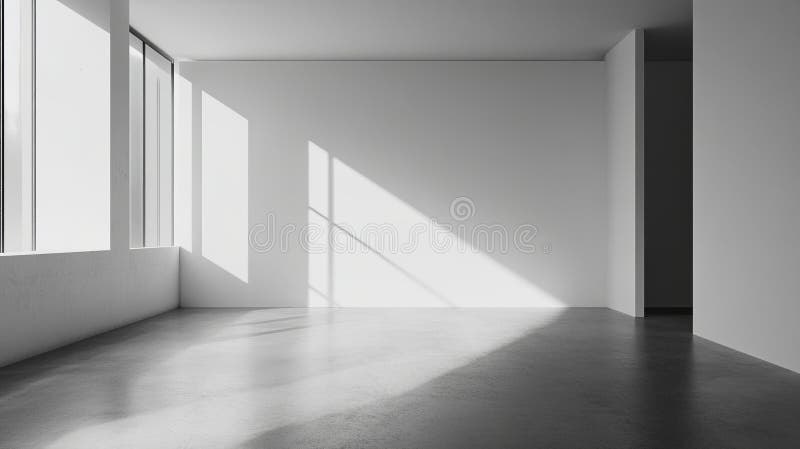 A Minimalist Photography Studio with a White Backdrop and a Single ...