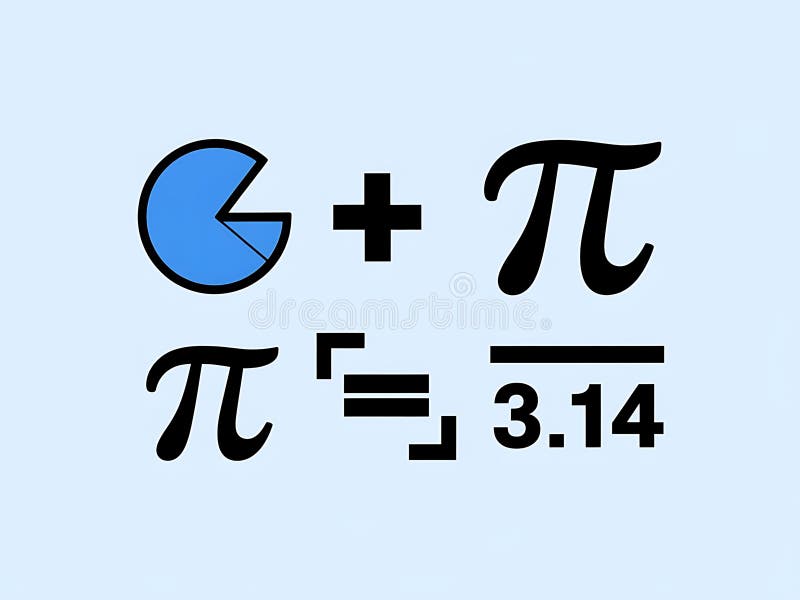 Minimalist Pi Day Icon Set with Different Math Symbols and Numbers ... Minimalist Pi Day Icon Set with Different Math Symbols and Numbers ...