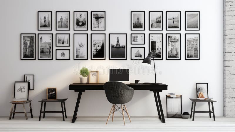 Minimalist Picture Frame Office Stock Illustration - Illustration of ...