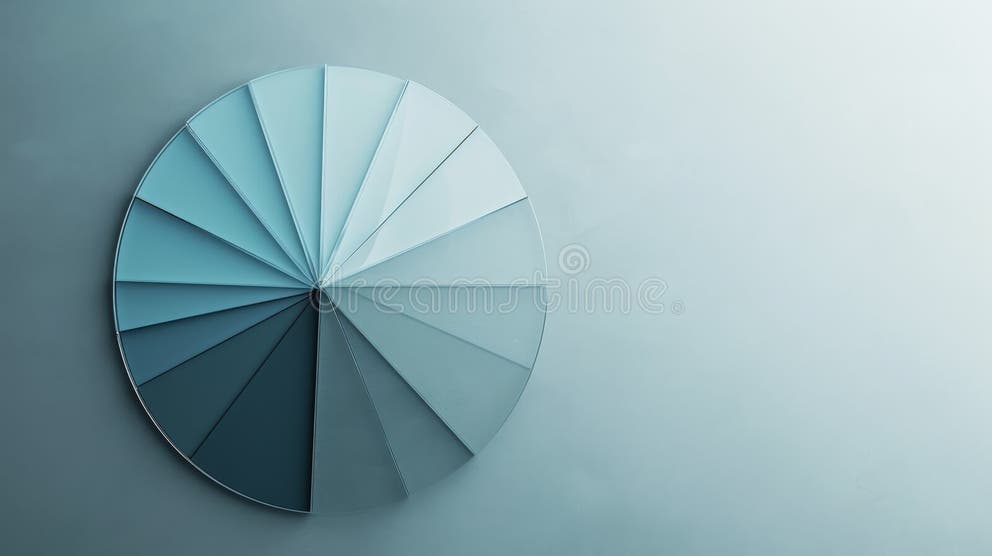 Minimalist Pie Chart with Gradient Segments Stock Image - Image of ...
