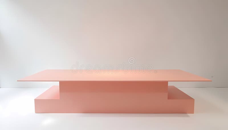Minimalist Pink Display Table Stock Illustration - Illustration of ...