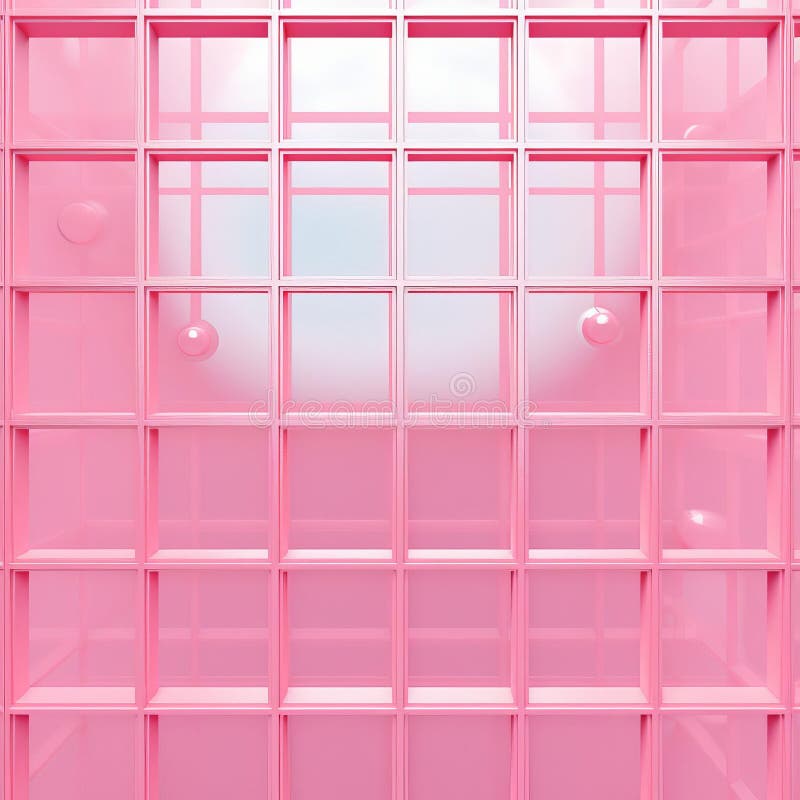 Minimalist Pink Grid Design with Modern Aesthetic Feel Stock ...