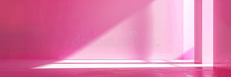 Minimalist Pink Room with Light and Shadow Stock Illustration ...