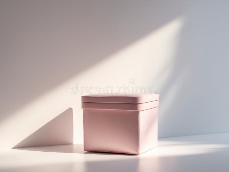 Minimalist Pink-themed Cosmetic Products on Geometric Display Stock ...