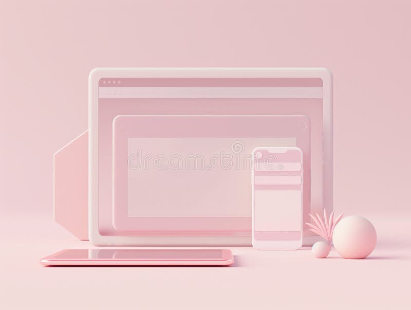Pastel Tech Workspace Concept Stock Photo - Image of objects, pastel ...