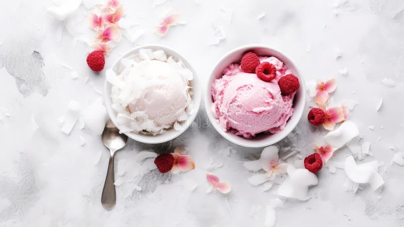 Minimalist Pink and White Ice Cream Stock Illustration - Illustration ...
