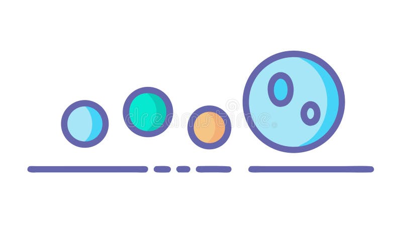 Minimalist Planetary Alignment or Moon Phases, Vector Design Generative ...