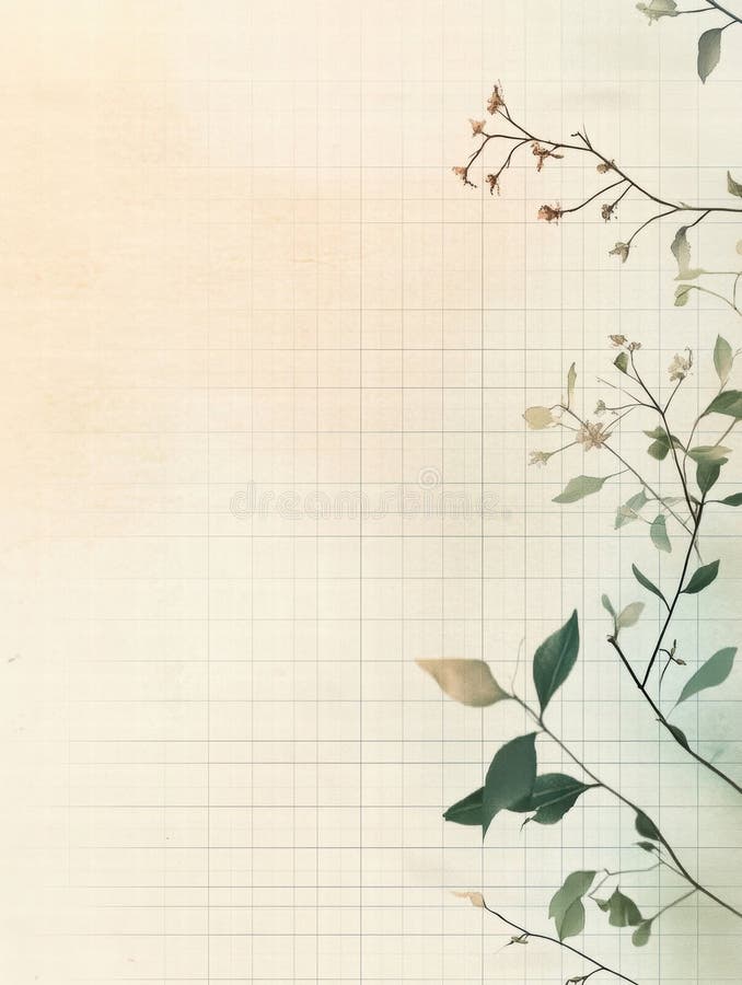 Subtle Minimalist Planner Layout with Gentle Grid Lines and Delicate ...