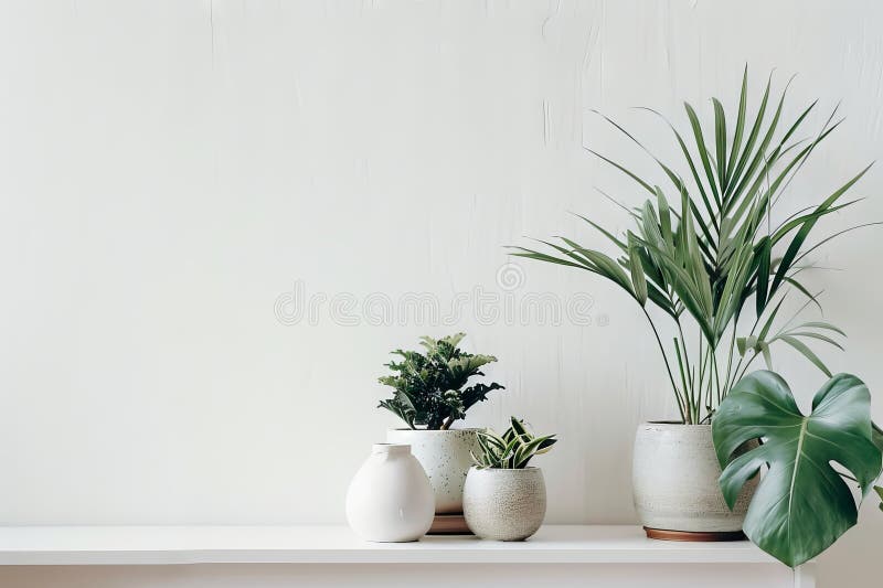 Minimalist Plant Setup with Simplicity Stock Illustration ...