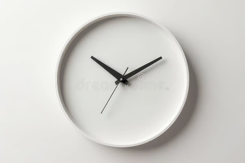 Minimalist Plastic Wall Clock Design Stock Illustration - Illustration ...