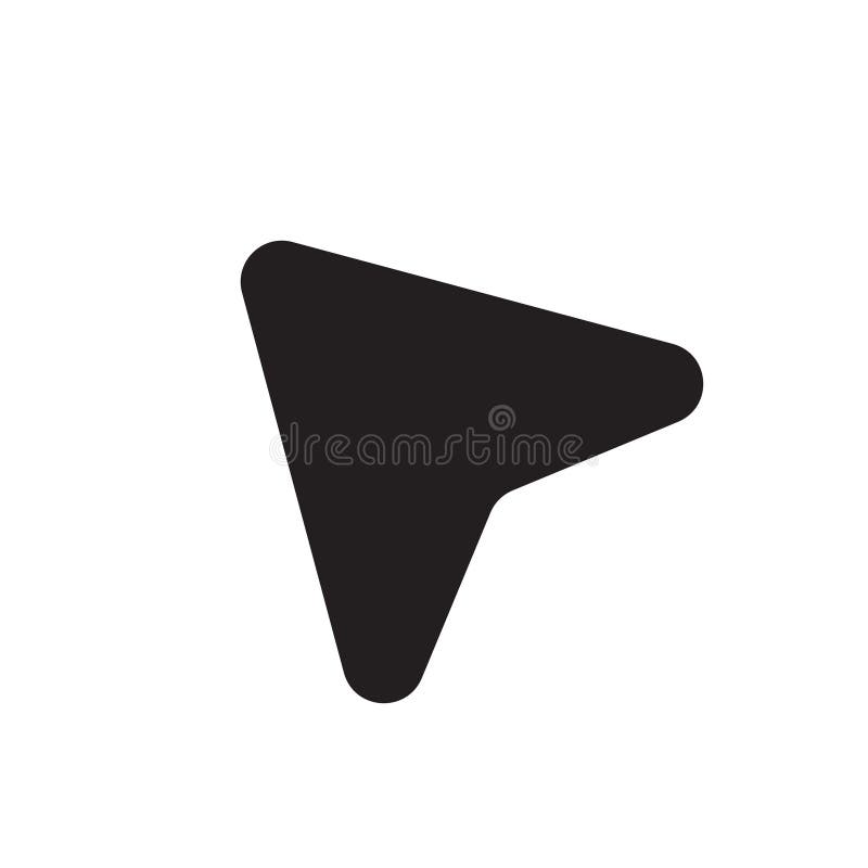 Minimalist Pointer Icon. Simple Black Arrow. Navigation Symbol. Vector ...