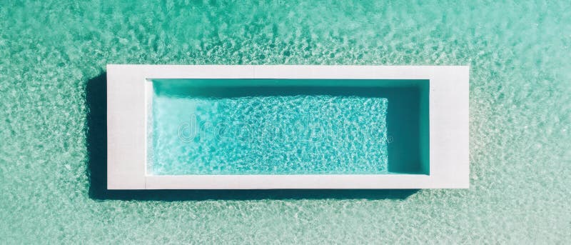 Minimalist Pool Design Highlighted by Sleek White Decking in Vivid ...