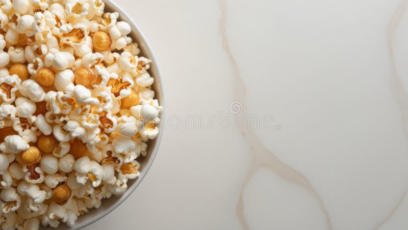 Minimalist Popcorn Background, Top View for National Popcorn Day ...