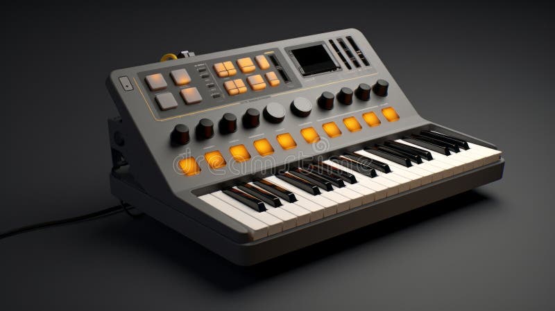 Minimalist Portable Mini Synth: Slim and Sleek 3d Model and Render ...