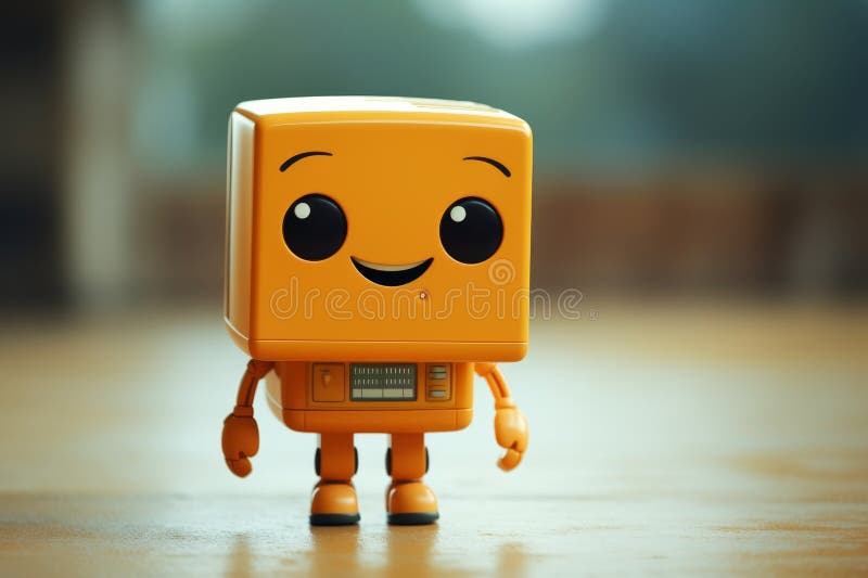 Minimalist Portrait of a Robot on a Bright Day Featuring Clean Lines ...