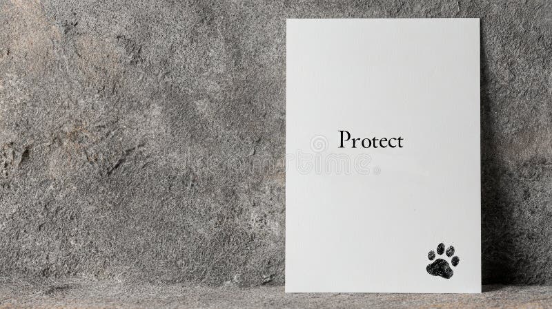 Minimalist Poster Featuring a Simple Message about Protection on a ...