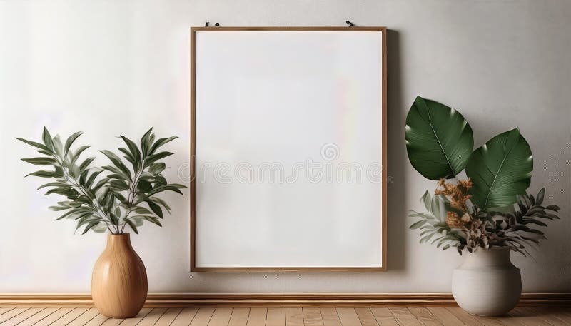 Minimalist Poster Frame Void Against a Pristine White Background ...