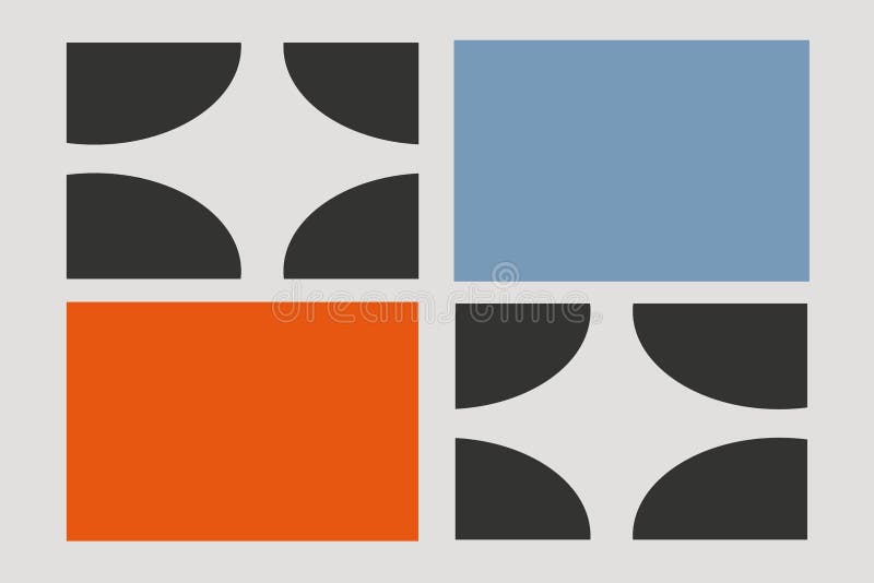 Minimalist Poster with Geometric Primitive Shapes, Template for Cover ...