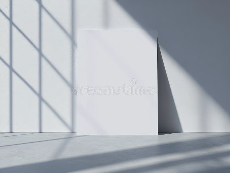Minimalist Poster Mockup Vertical Composition, Sunlight Shadows, Blank ...