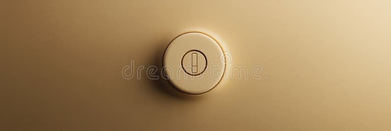 Minimalist Power Button Icon Centered on Neutral Background with Ample ...