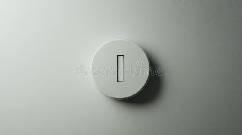 Minimalist Power Button Icon Centered on a Neutral Background Enhancing ...