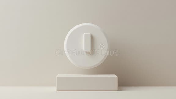 Minimalist Power Button Icon on a Neutral Background Creates a Calming ...