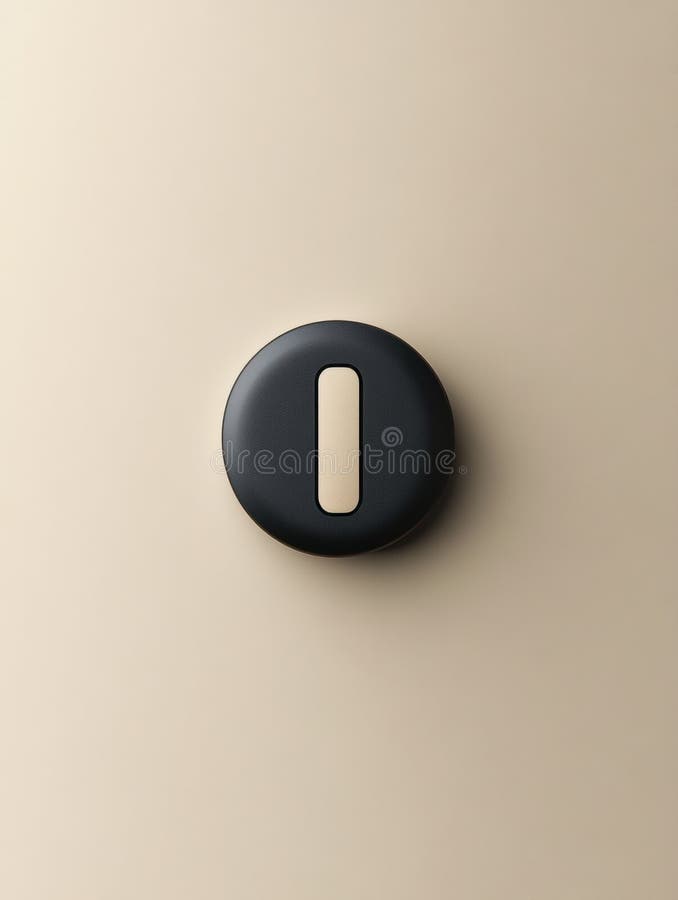 Minimalist Power Button Icon on a Neutral Background Emphasizing ...