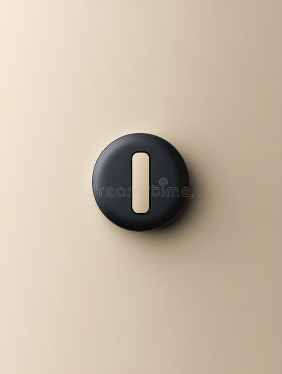 Minimalist Power Button Icon on a Neutral Background Emphasizing ...