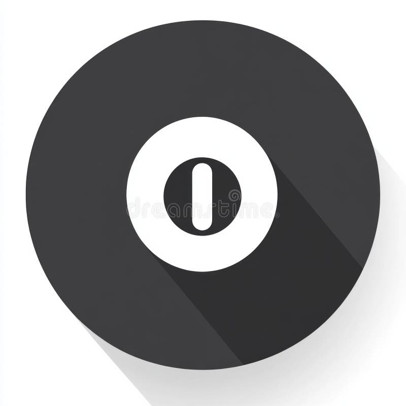 Minimalist Power Button Icon Symbolizing Technology and Activation ...