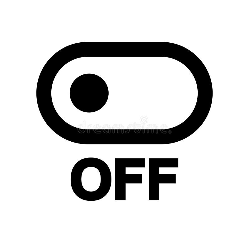 Minimalist Power Switch OFF Icon Stock Illustration - Illustration of ...