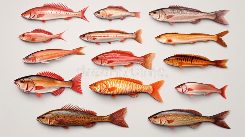 A Minimalist Presentation of Fresh Fish. Generative AI Stock ...