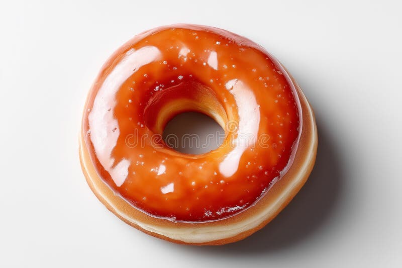 Minimalist Presentation of Glazed Donut with Glossy Icing. Smooth ...
