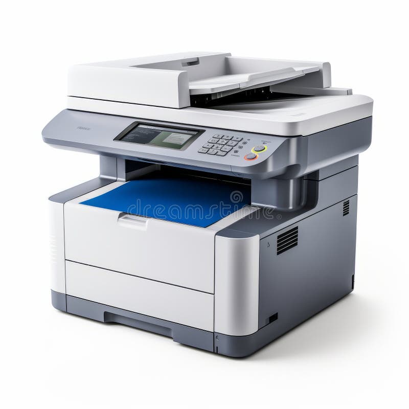 Minimalist Printer Design on White Background Stock Illustration ...