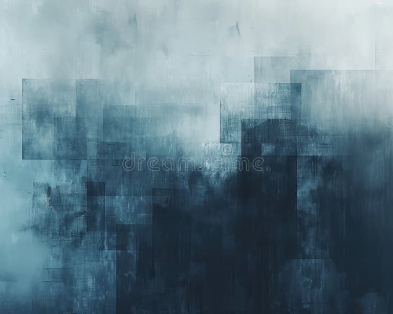 Minimalist Privacy Screen: Blurred & Pixelated Text Blocks Grey/Blue ...