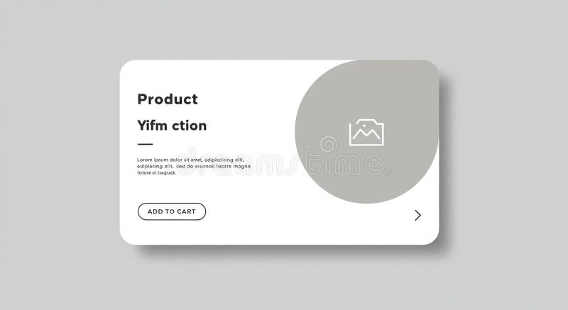 A Minimalist Product Card Design Features a White Rectangular Layout ...