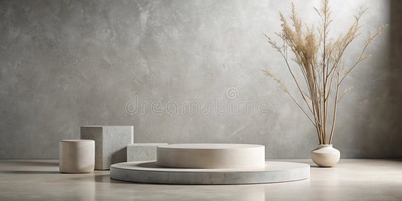 Minimalist Product Display with Neutral Tones and Textured Background ...