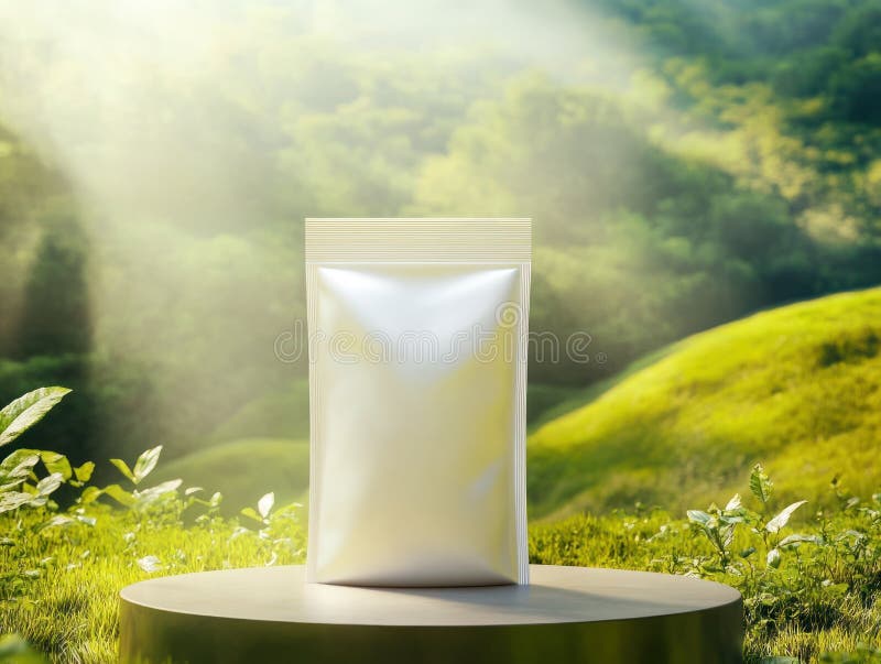 Minimalist Product Display with Unbranded White Packaging Against ...