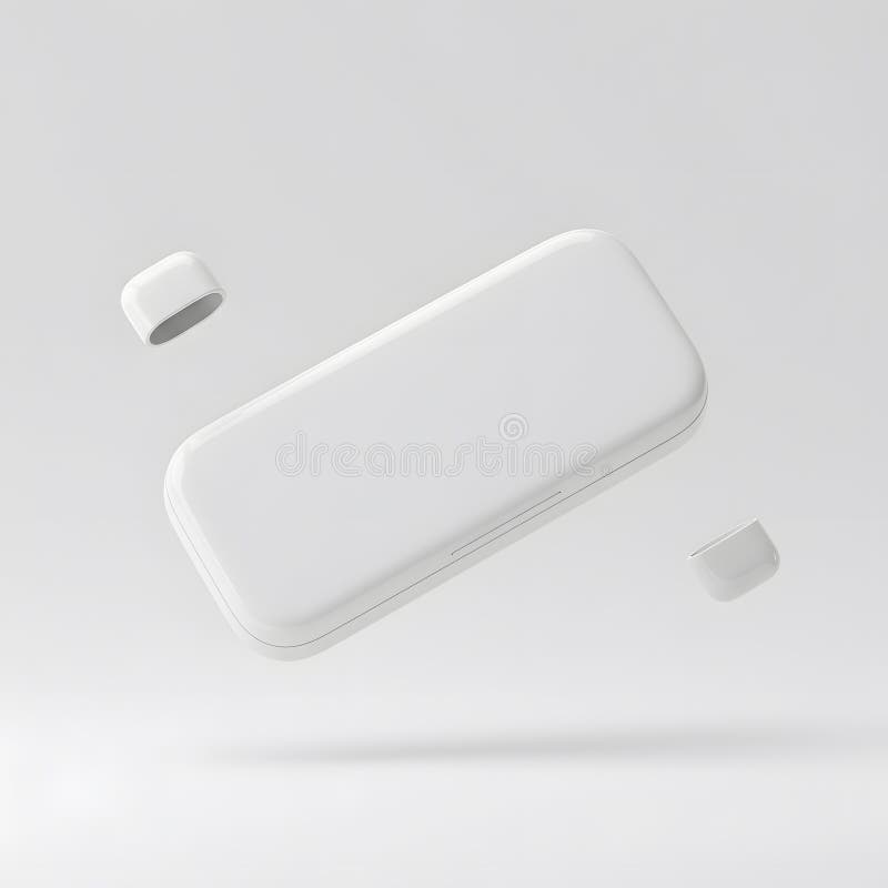 Minimalist Product Mockup: Sleek White Case with Components Stock ...