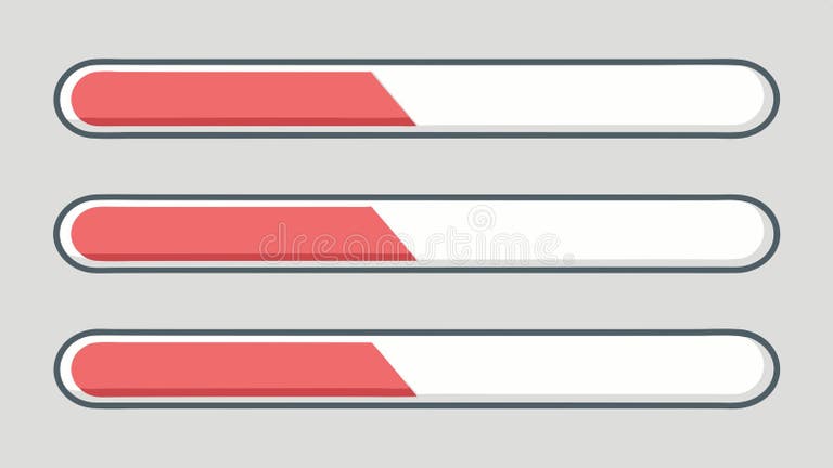 Minimalist Progress Bars, Loading Status Indicators, Vector Design ...