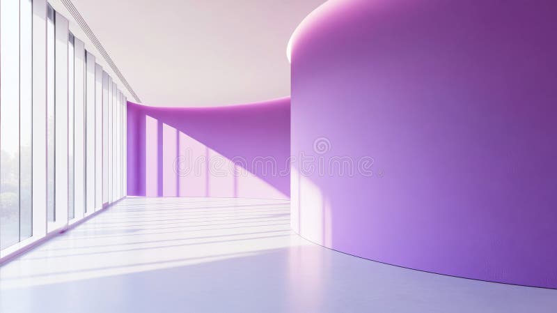 Minimalist Purple Office Wall with Seamless Design and Soft Shadows for ...