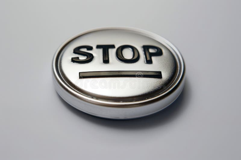 Clean Stop Button Design stock illustration. Illustration of user ...