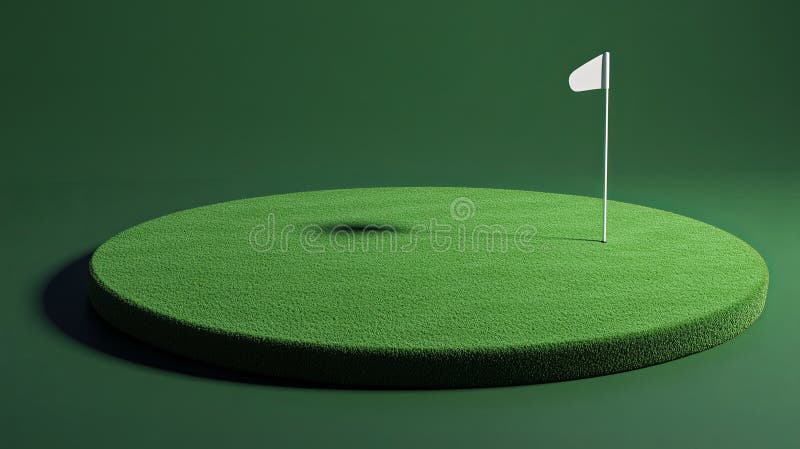 Minimalist Putting Green with Single Shadow . Stock Photo - Image of ...