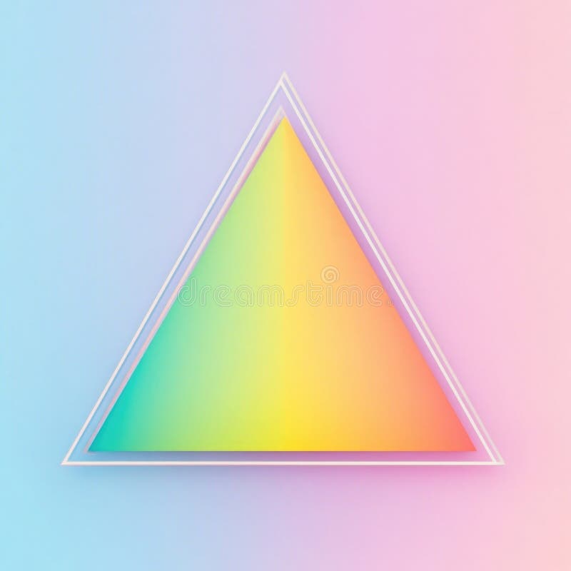 Minimalist Pyramid Icon on Pastel Gradient Background Stock ...