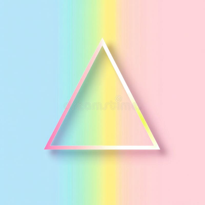Minimalist Pyramid on Pastel Gradient Background Stock Illustration ...
