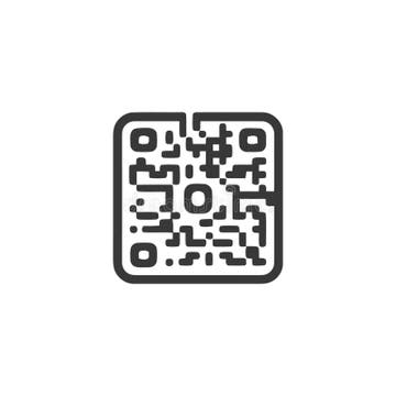 Modern QR Code Scan Icon: Digital Technology Symbol Stock Vector ...
