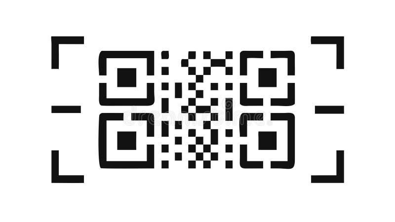 Minimalist QR Code Scan Frame Vector for Clean User Interfaces, Vector ...