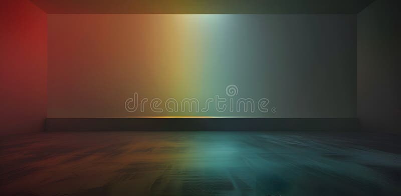 Minimalist Rainbow Gradient Room Background Stock Illustration ...