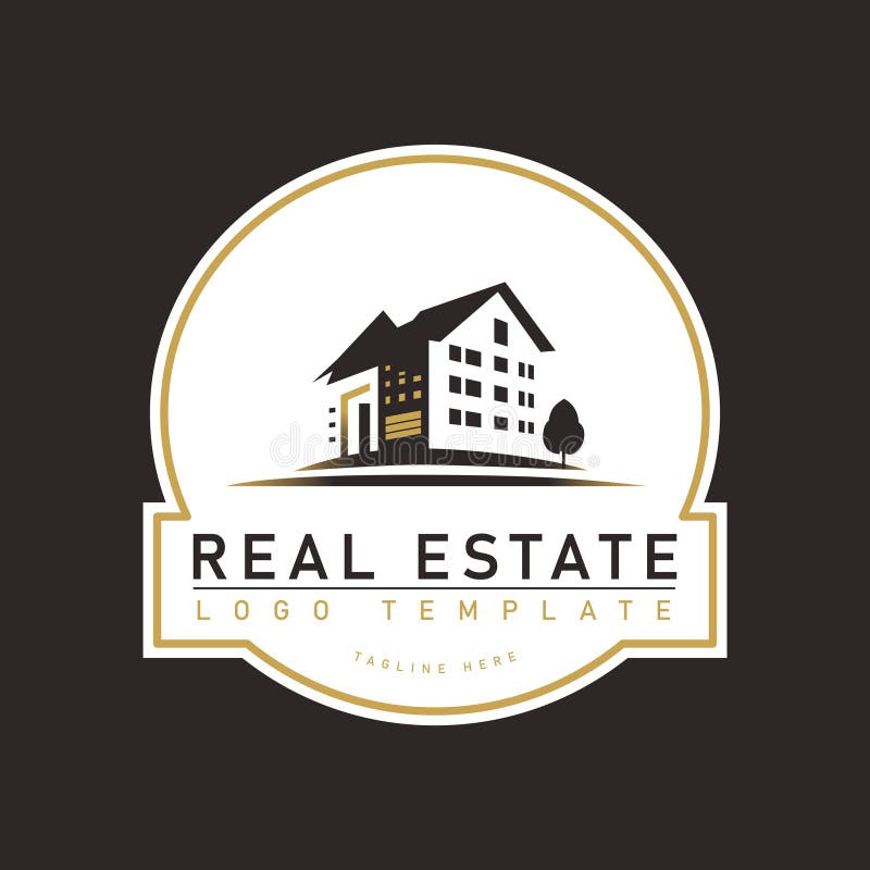 Minimalist Real Estate Logo with Line Style in Blue Gradient ...